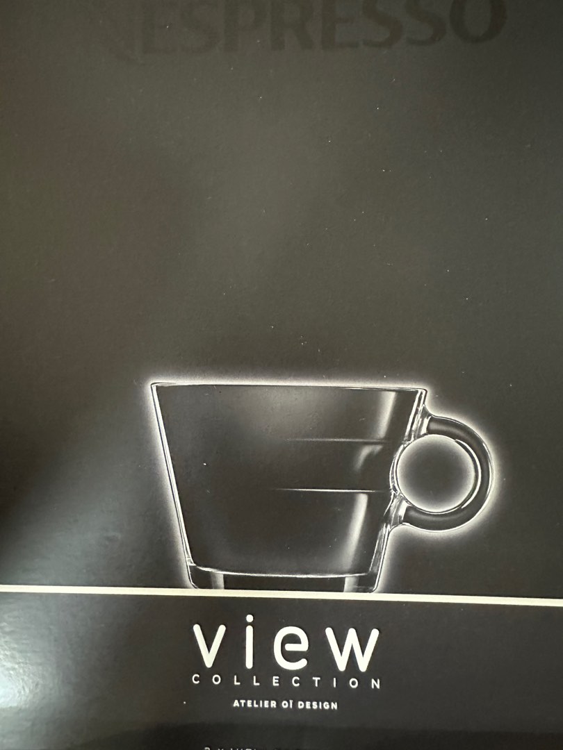 Nespresso VIEW cappuccino cups and glass bottle, Furniture & Home ...