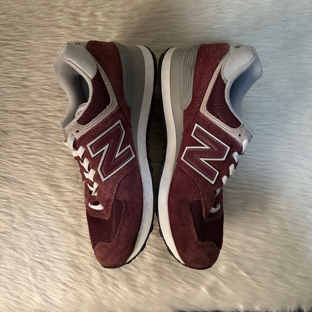 New Balance 574 'Burgundy', Women's Fashion, Footwear, Sneakers on ...