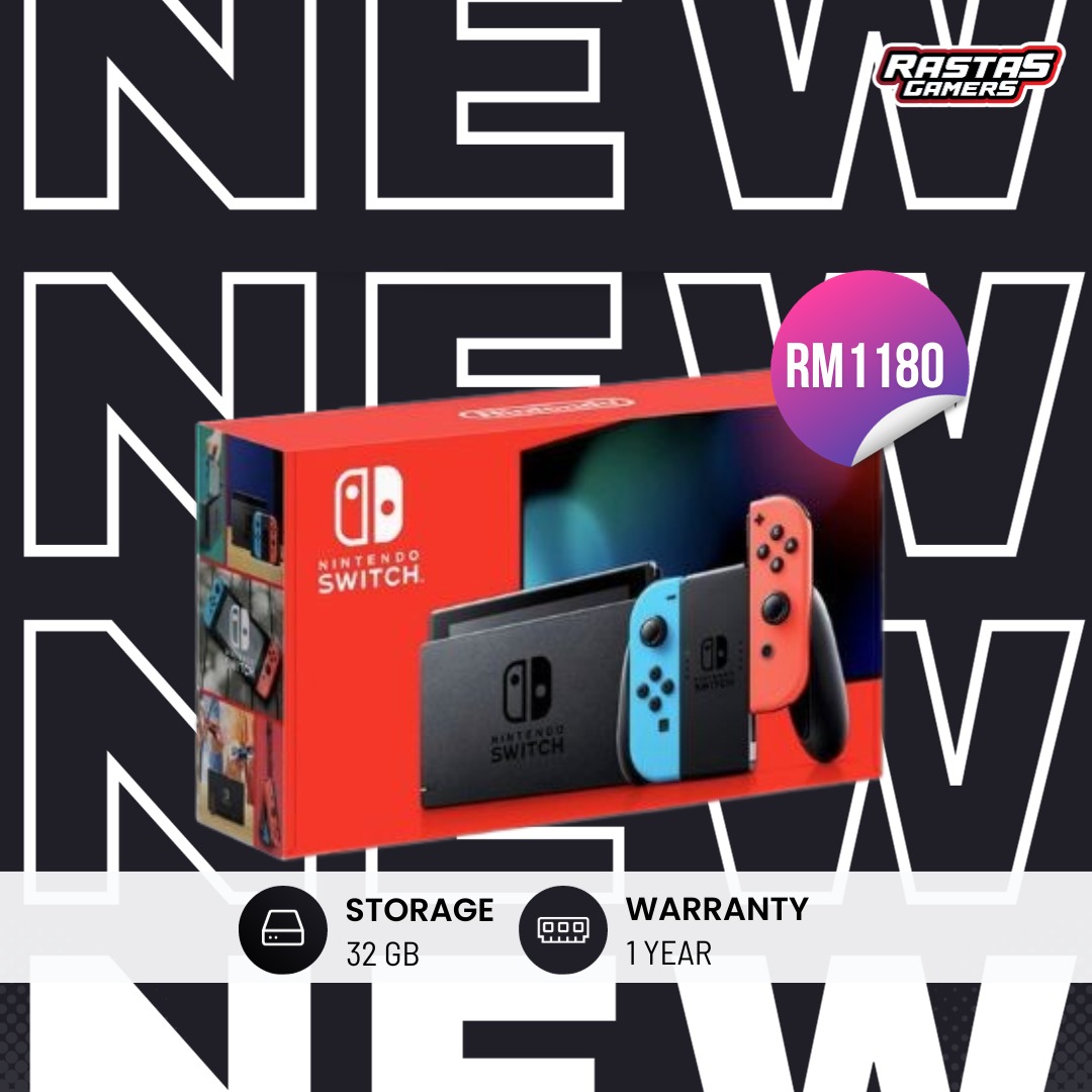 NEW Nintendo Switch V2(Neon), Video Gaming, Video Game Consoles ...