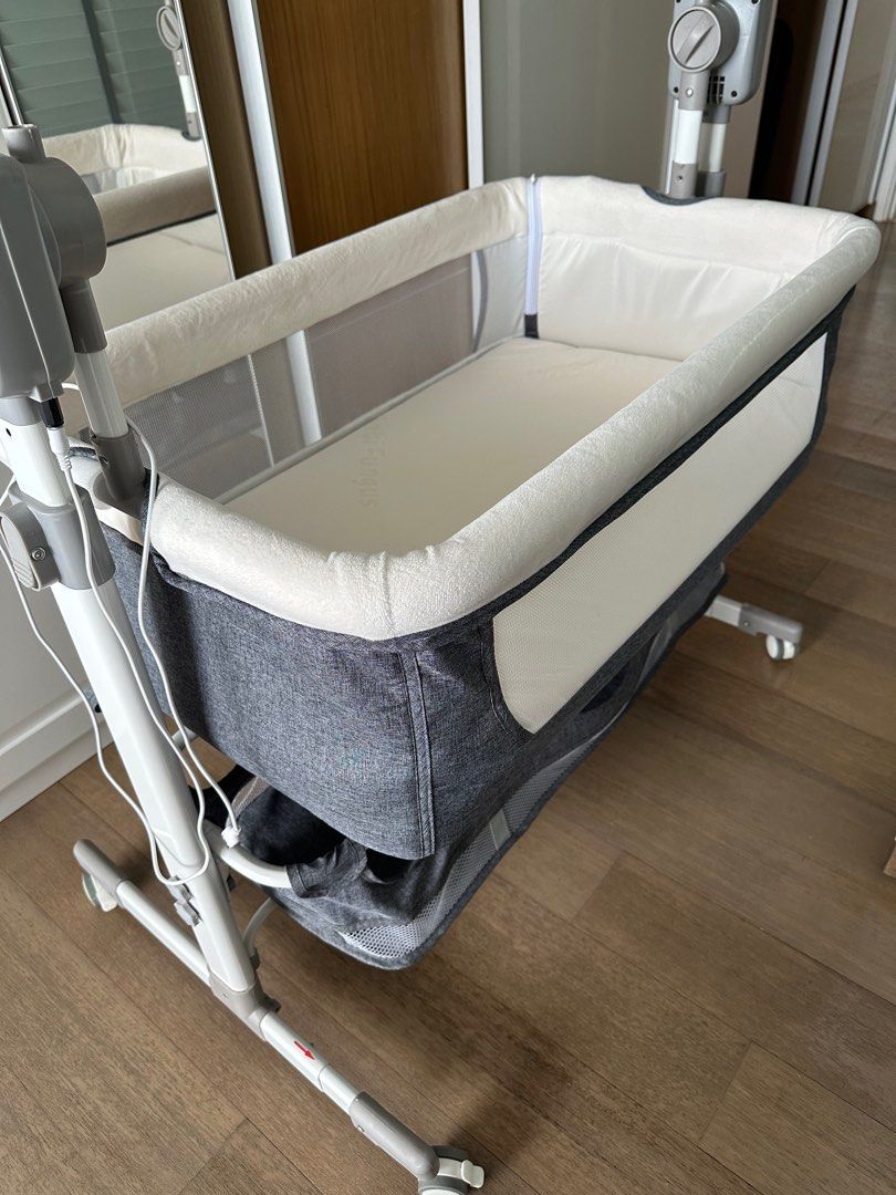 Newborn Electric Cradle & Rocking Bassinet, 3 timer 5 swing mode ...