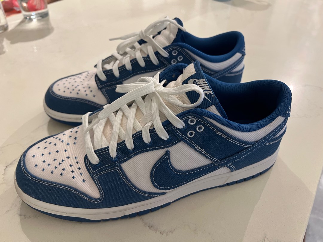 Nike Dunk low - Shashiko Industrial Blue, Men's Fashion, Footwear ...