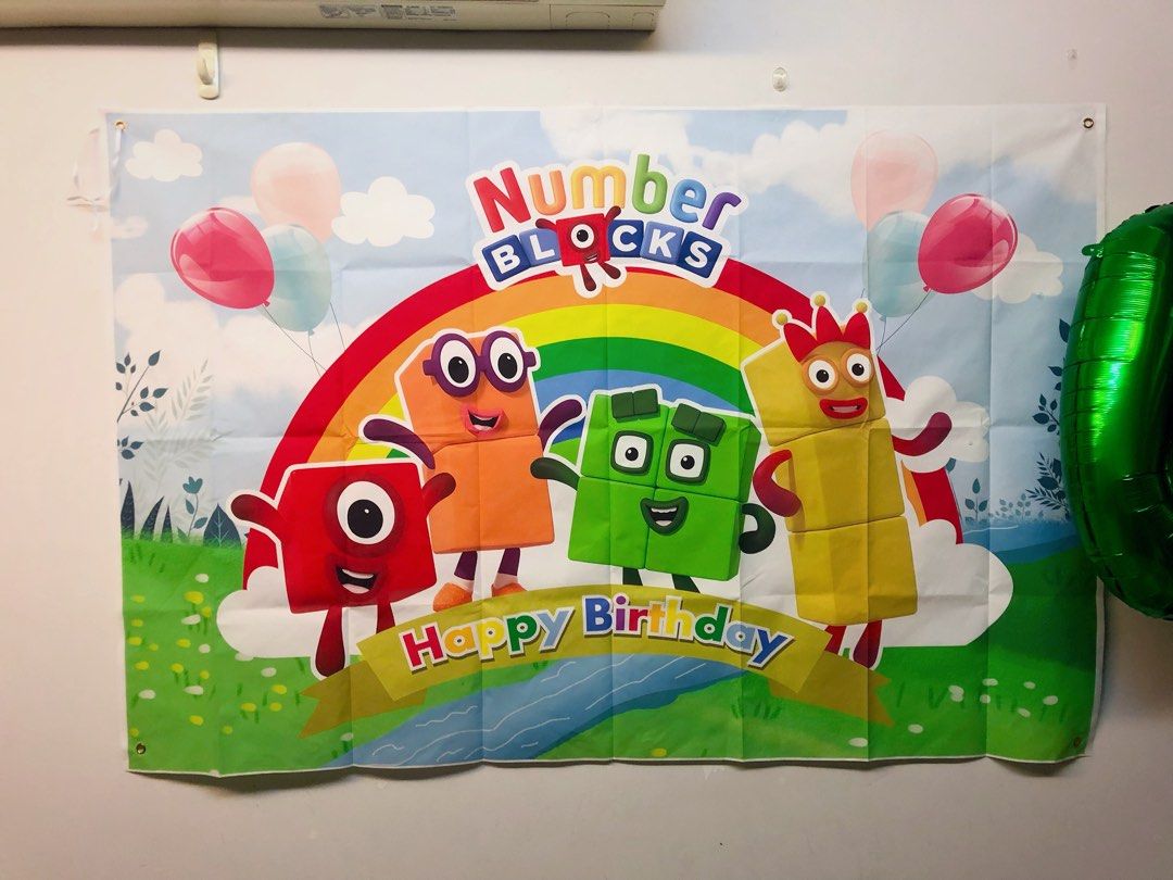 Number blocks birthday poster, Babies & Kids, Infant Playtime on Carousell