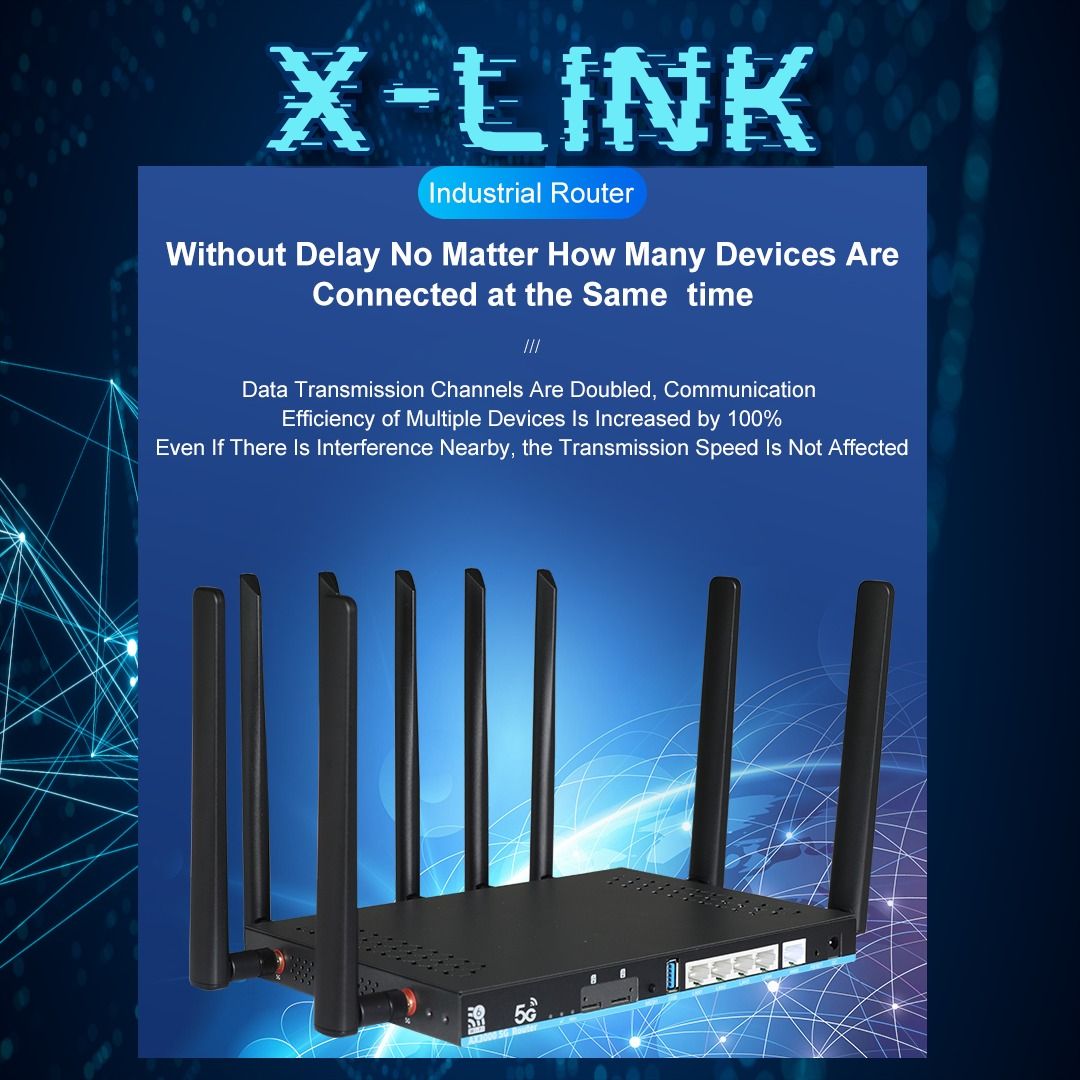 4G Dual SIM X-Link Wi-Fi 6 AX3000 Enterprise/Home Gigabit Router ...