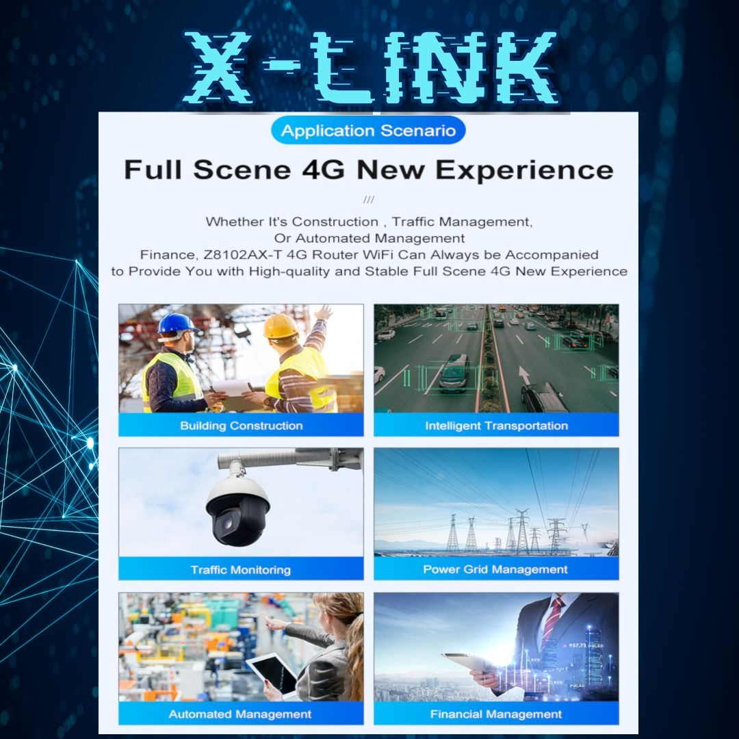 4G Dual SIM X-Link Wi-Fi 6 AX3000 Enterprise/Home Gigabit Router ...