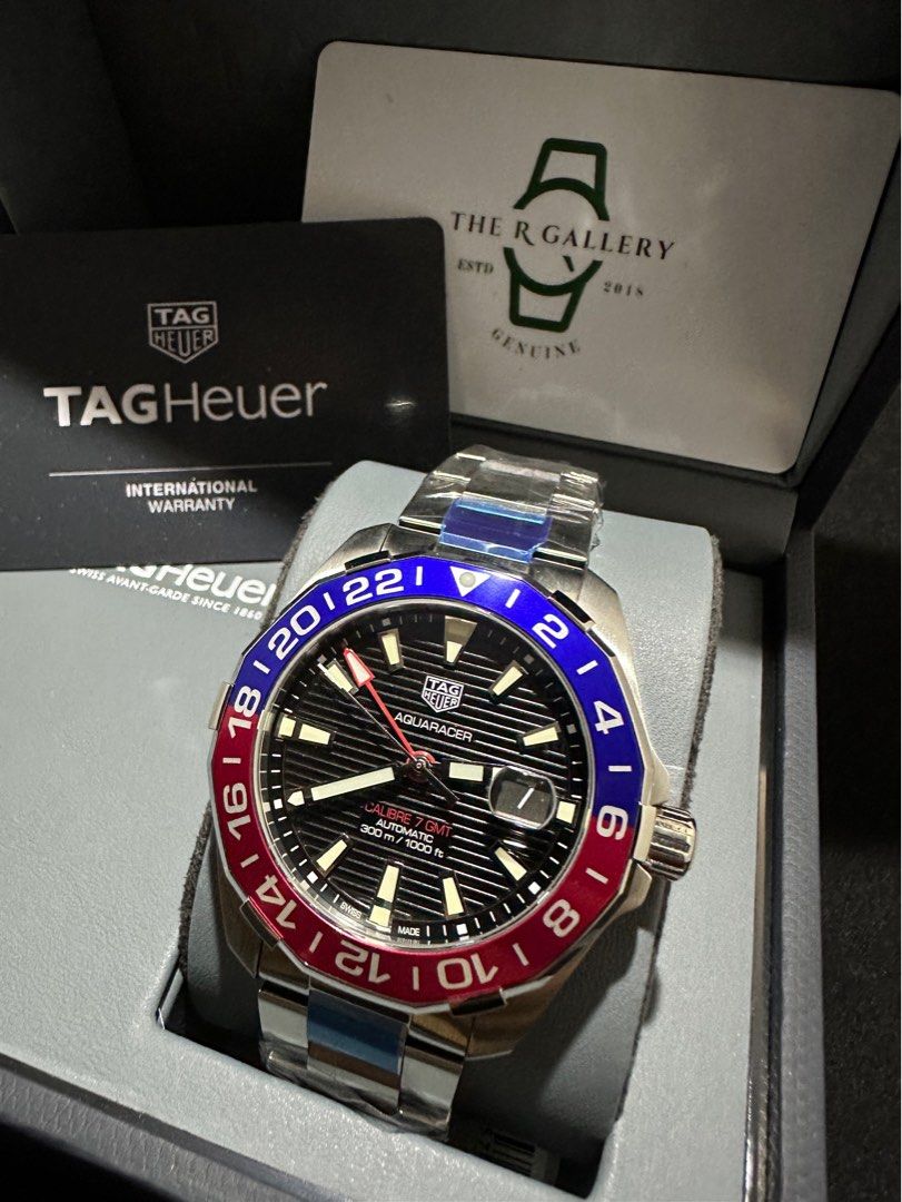 Original Tag Heuer GMT 43mm automatic Pepsi, Men's Fashion, Watches ...