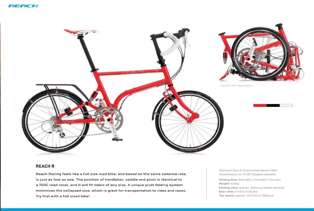 Pacific Cycles Reach Racing packable mini velo, Sports Equipment ...