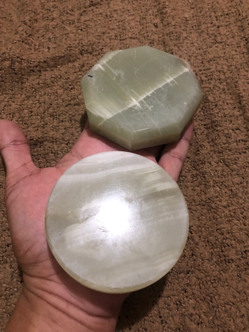 Pair of jadeite cold stone base, Hobbies & Toys, Memorabilia ...