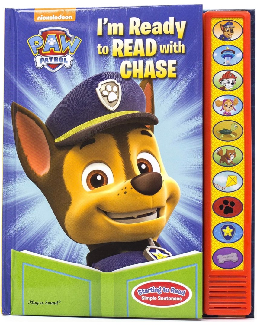 PAW Patrol I'm Ready to Read with Chase Sound Book, Hobbies & Toys ...