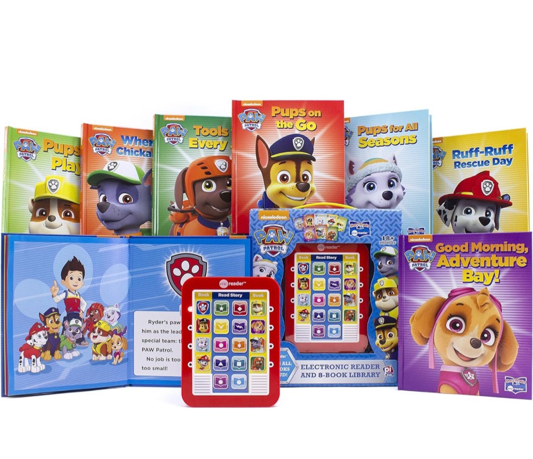 Paw Patrol Me Reader Electronic Reader and 8-Book Library, Hobbies ...