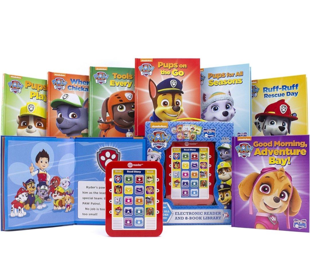 Paw Patrol Me Reader Electronic Reader and 8-Book Library, Hobbies ...