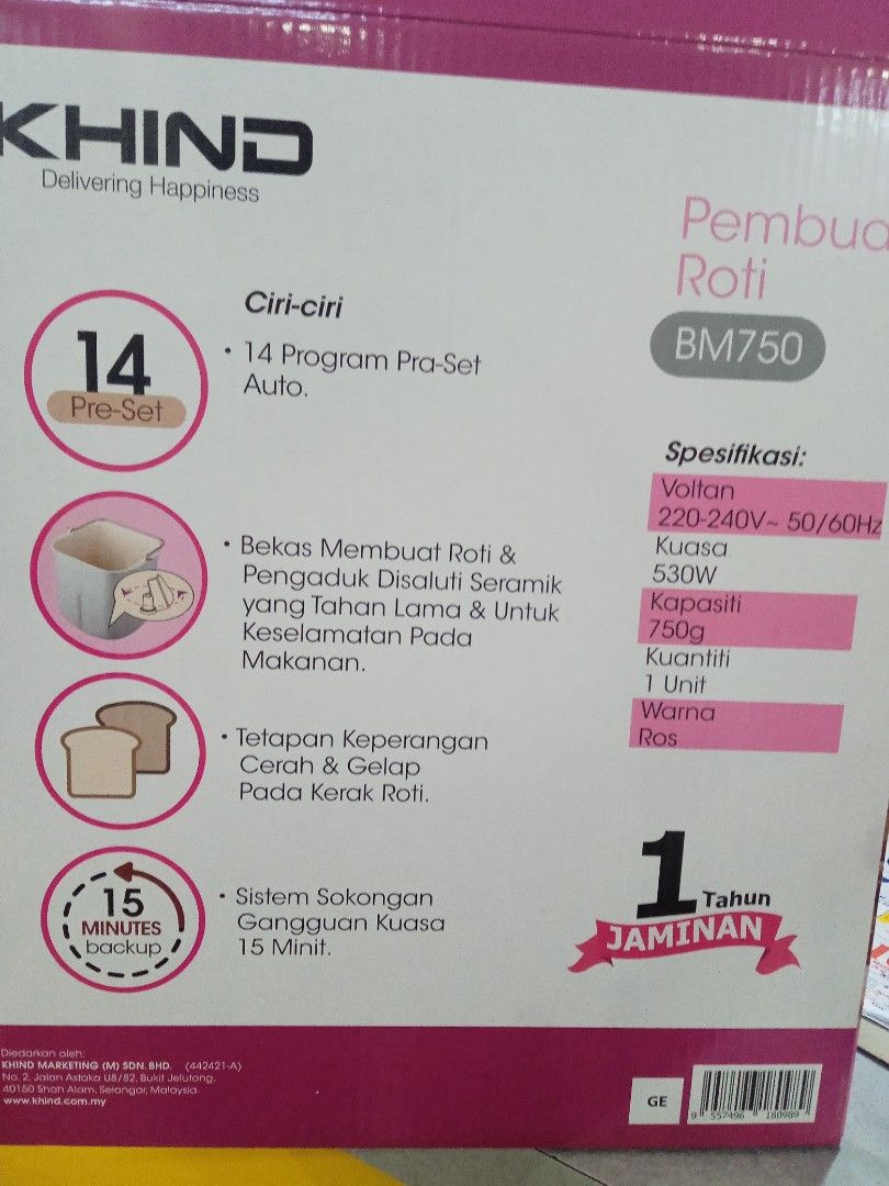 Pembuat roti jenama khind, TV & Home Appliances, Kitchen Appliances ...