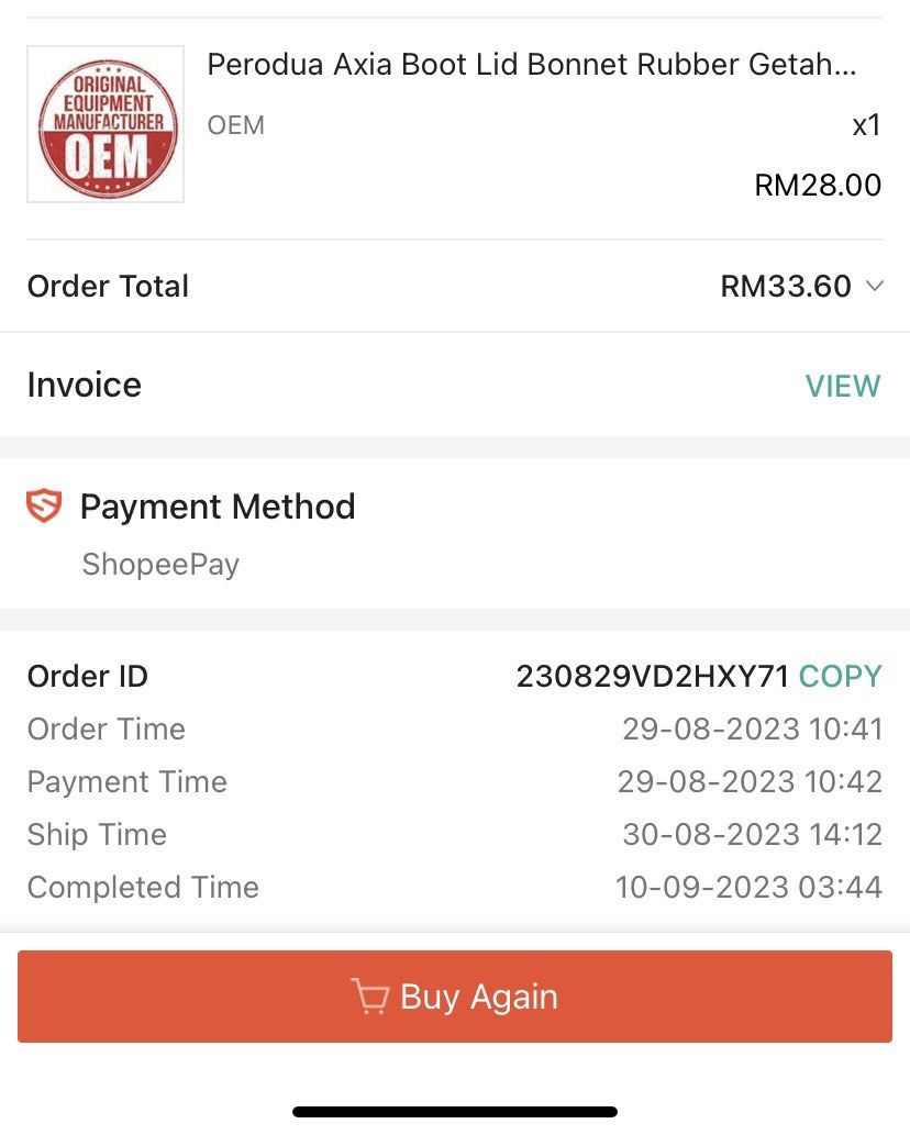 Perodua Axia Getah Bonet Belakang, Auto Accessories on Carousell