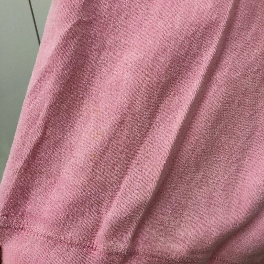 Pink My Favorite Sweats Made In Korea Pink Short Sleeve Zip Up Hoodie