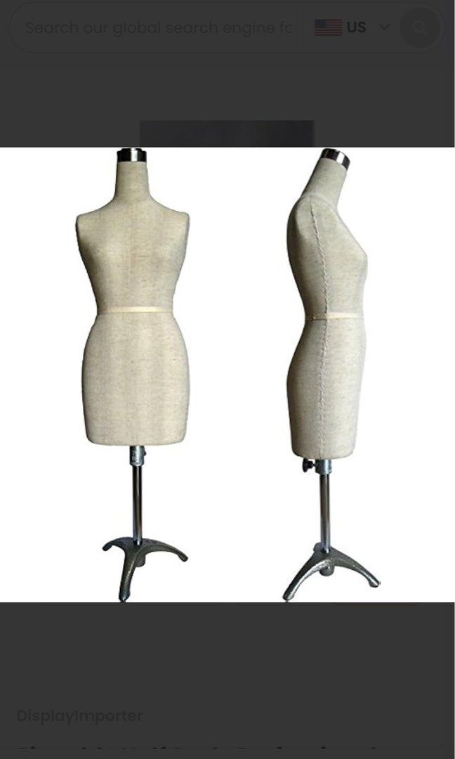Pinnable Half Scale Professional Female draping Dress Form (Great for ...