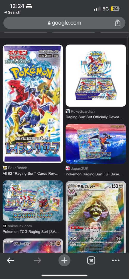 PO Pokemon Raging surf loose packs & booster box, Hobbies & Toys, Toys ...