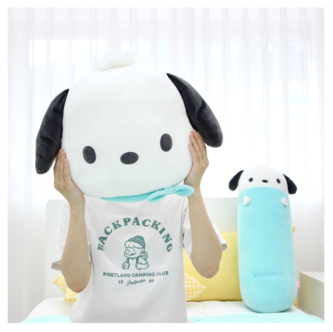 Pochacco Face Cushion, Hobbies & Toys, Toys & Games on Carousell