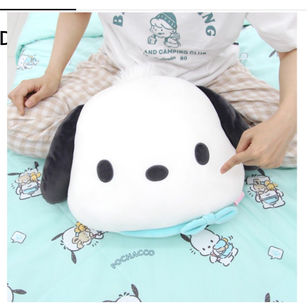 Pochacco Face Cushion, Hobbies & Toys, Toys & Games on Carousell