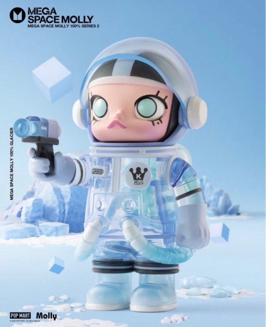 Popmart Space Molly 100% ( Glacier ), Hobbies & Toys, Toys & Games on ...