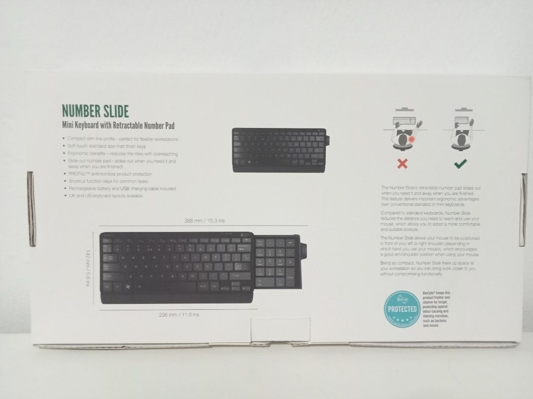 Posturite Number Slide Compact Keyboard, Computers & Tech, Parts ...