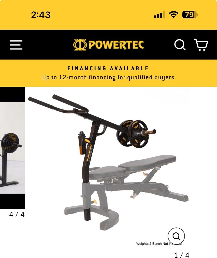 Powertec Dip attachment, Sports Equipment, Exercise & Fitness, Cardio ...