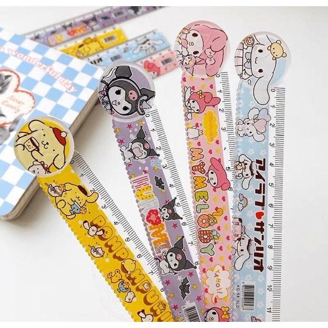 [PREORDER] Penggaris sanrio MELODY 15 cm Cute Ruler motif KUROMI ...