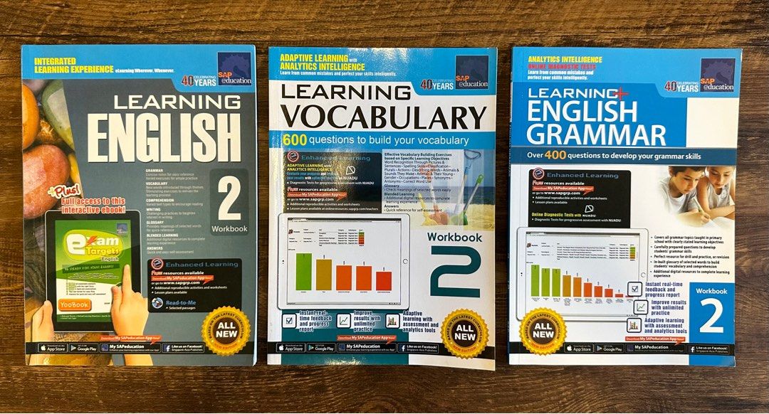 Primary 2/P2 SAP Learning English Workbook Vocabulary Grammar Practice ...