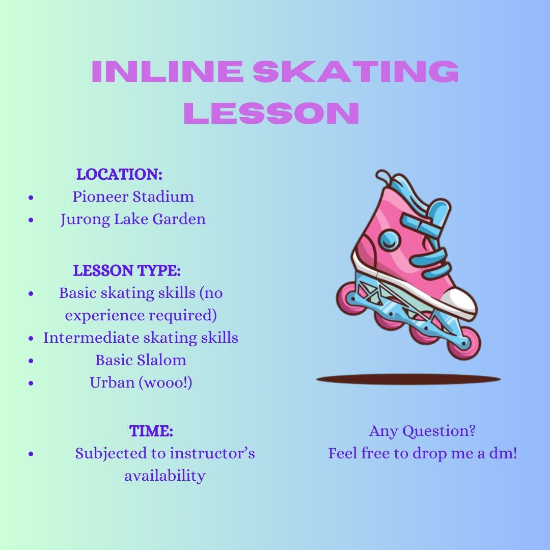 Adult/kid Private Inline Skating Lesson, Learning & Enrichment, Sport ...