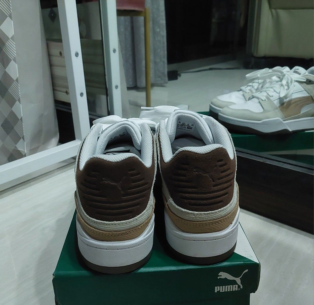 Puma Slipstream cord leather Sneakers brown white, Men's Fashion ...