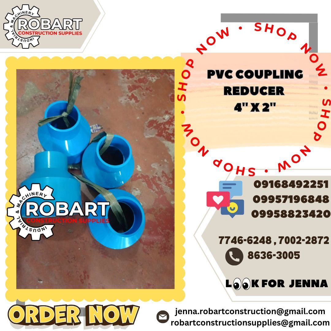 pvc coupling reducer 4'' x 2'', Commercial & Industrial, Construction ...