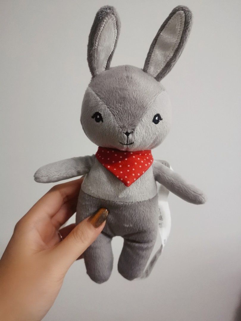 Rabbit with squeaky plushies soft toy, Hobbies & Toys, Toys & Games on ...