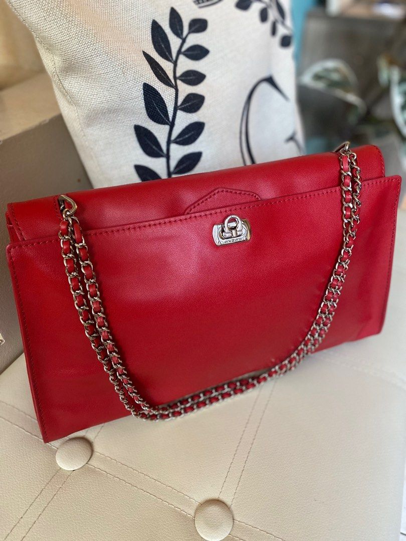 RED ANDIATA WITH SILVER HARDWARE, Women's Fashion, Bags & Wallets ...