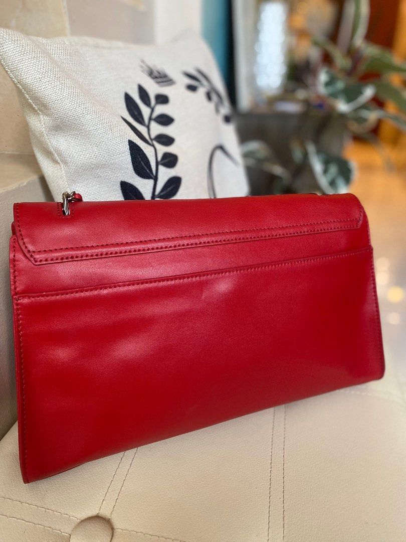 RED ANDIATA WITH SILVER HARDWARE, Women's Fashion, Bags & Wallets ...