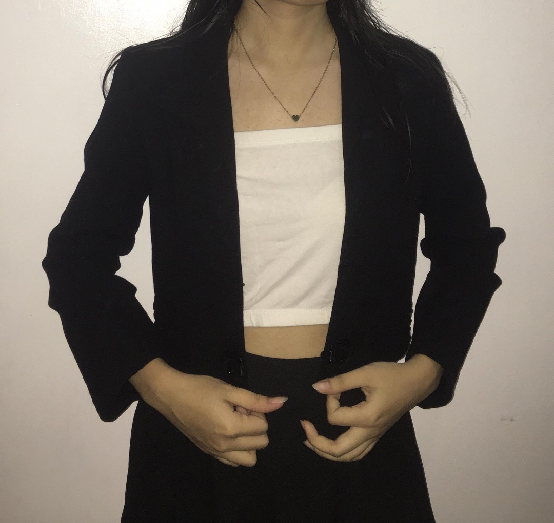 REWORKED CROP BLAZER (TOP ONLY), Women's Fashion, Coats, Jackets and ...