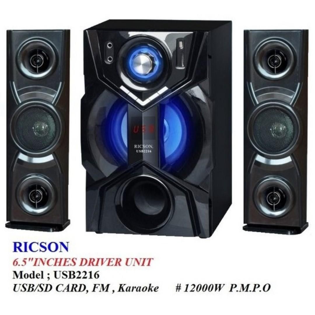 Ricson USB 2216 DC12V 12000W Multimedia Speaker System, Audio ...