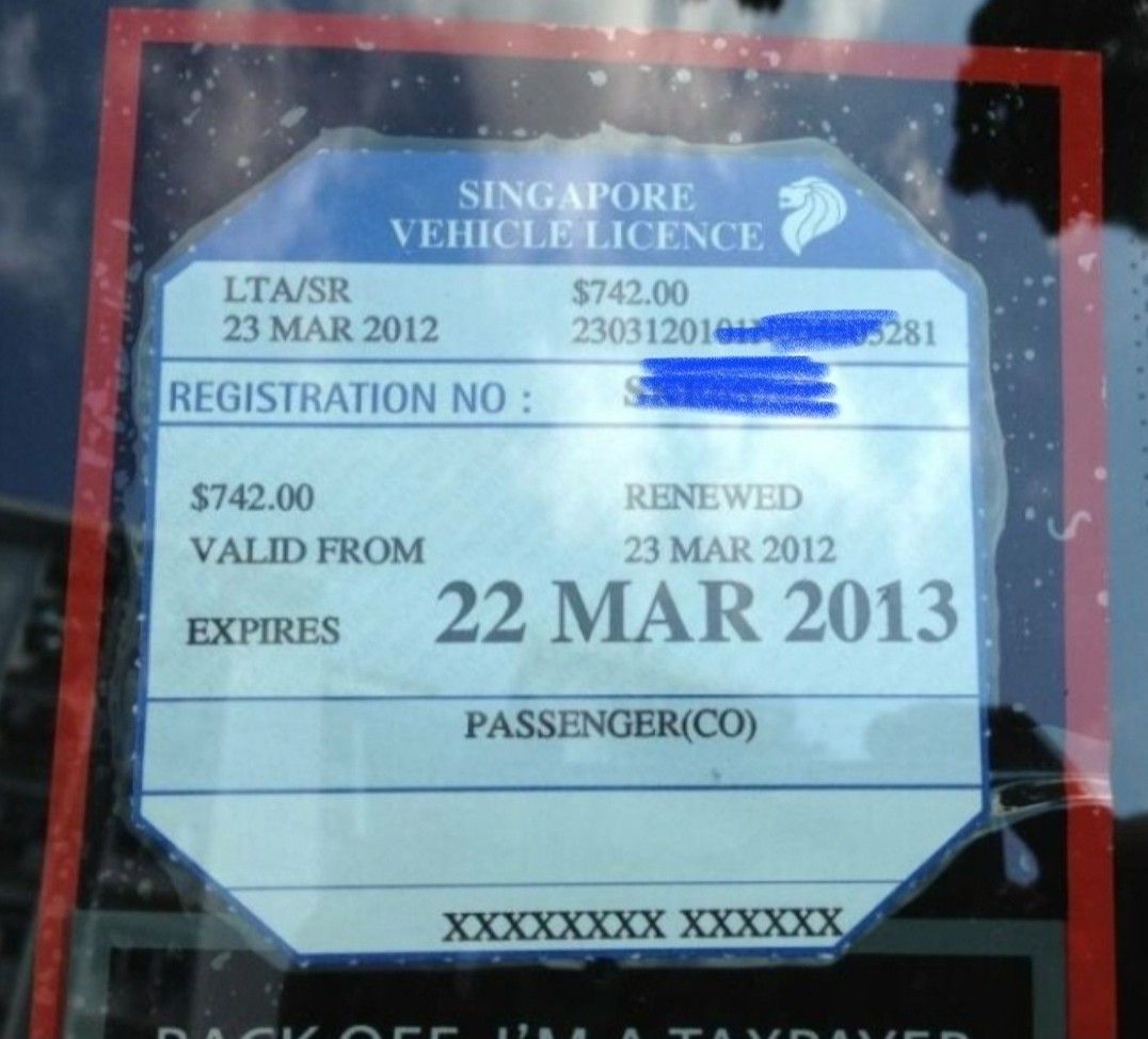 VEP Road Tax Car Ad Car Message Large Static Decal , Electro-static any ...