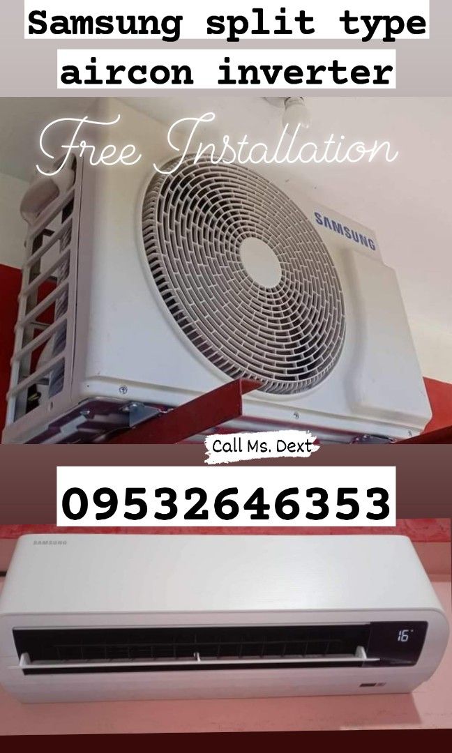 Samsung Split Type Aircon Inverter Free Installation Tv And Home