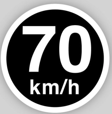[SG SELLER] 70km/h / 60km/h / 50km/h (High Quality Vinly Sticker) 15cm ...