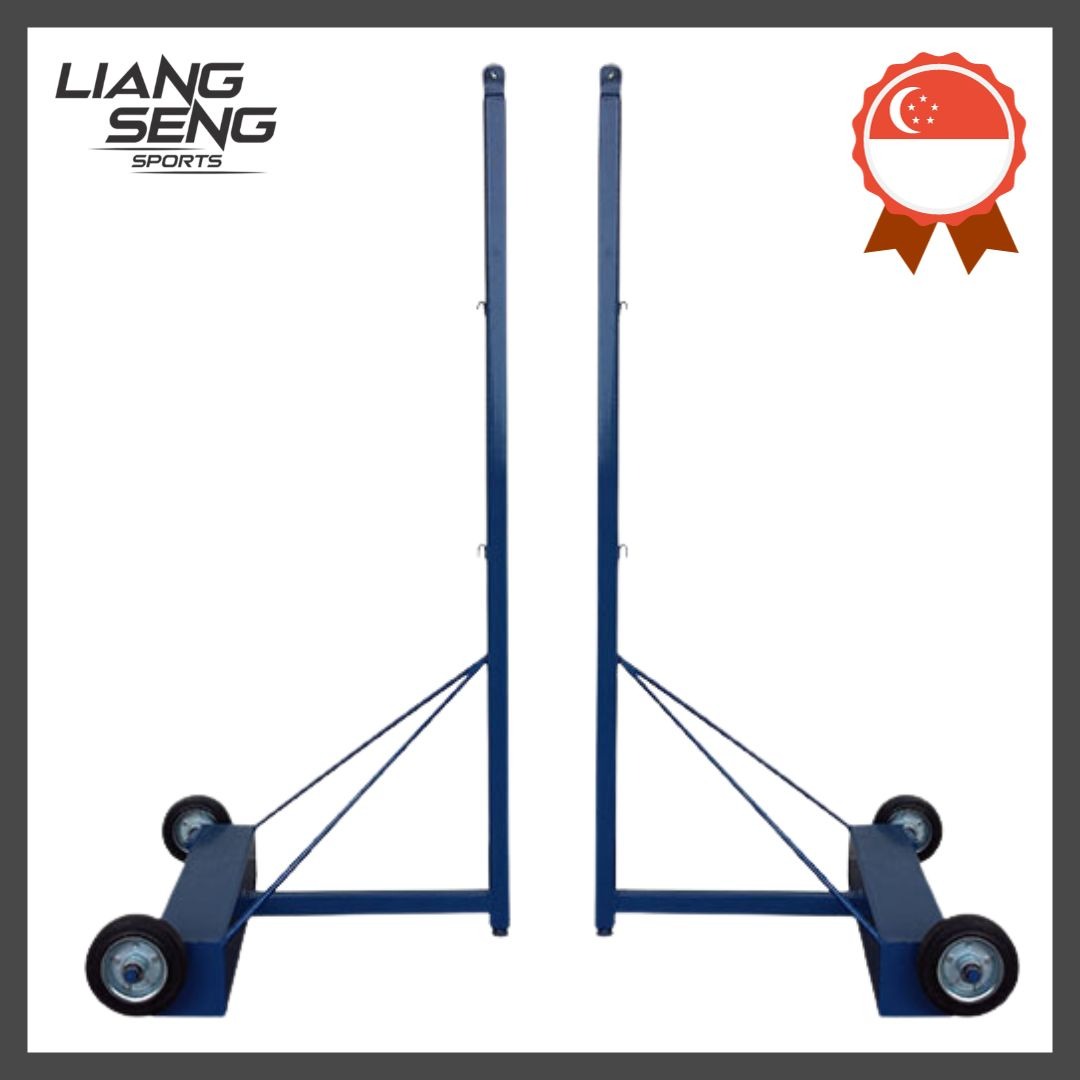 [SG Stock] Portable Badminton Pole with wheels | Customizable Badminton ...