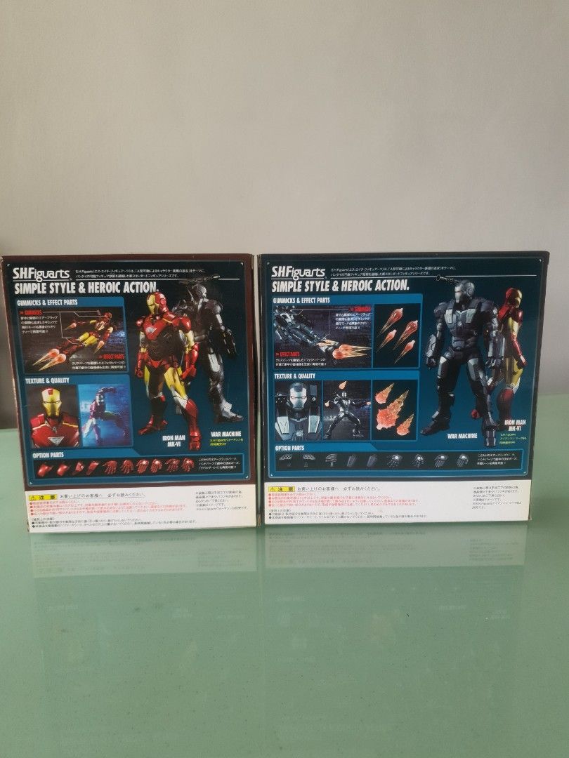 SHF Ironman mk6 & war machine, Hobbies & Toys, Toys & Games on Carousell
