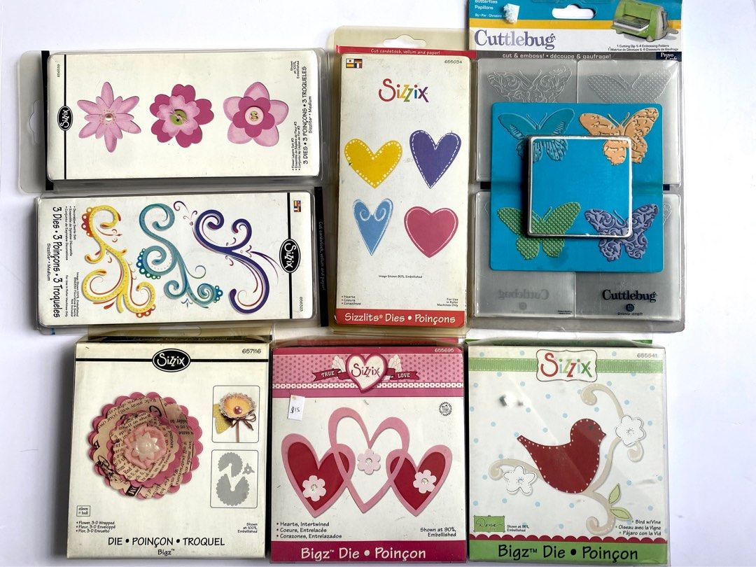 Sizzix & Cuttlebug Dies - 7 packs, Hobbies & Toys, Stationery & Craft ...