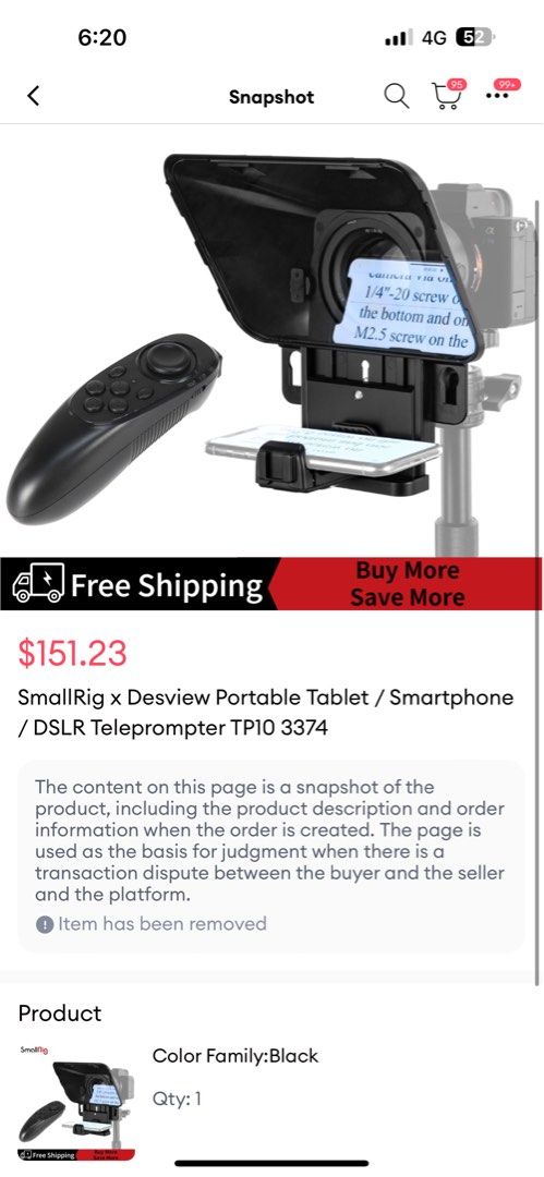 Smallrig x Desview Teleprompter, Photography, Video Cameras on Carousell