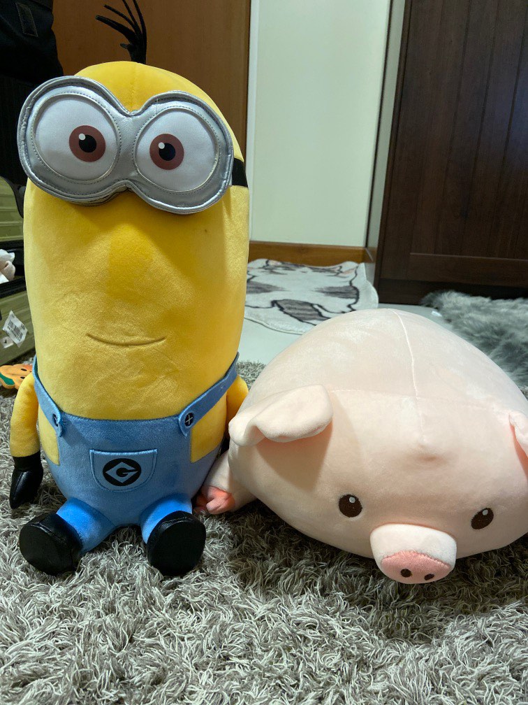 Soft Toy ( Minion, Pig), Hobbies & Toys, Toys & Games on Carousell