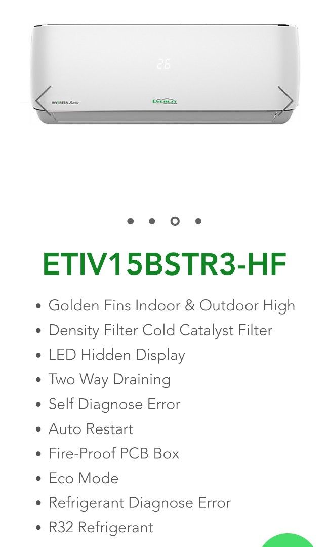 SPLIT TYPE AIRCON EVEREST BRAND, TV & Home Appliances, Air Conditioning ...