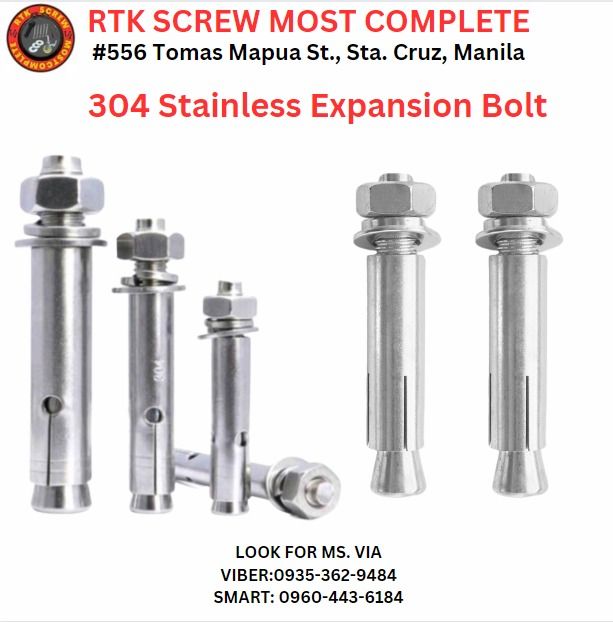 Stainless Expansion Bolt, Commercial & Industrial, Construction Tools ...