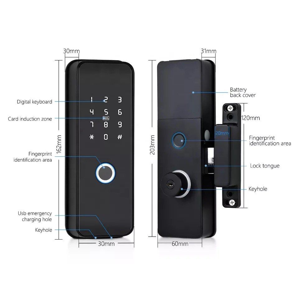 [Stainless Steel Gate] Biometric Fingerprint Digital Smart Lock ...
