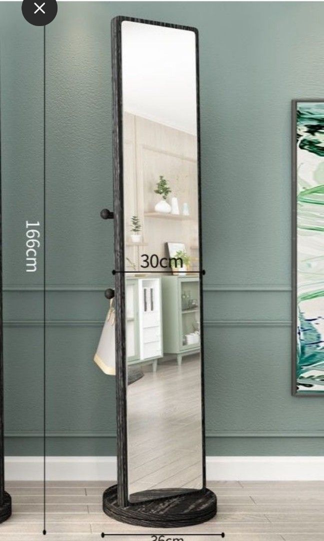 Standing mirror (can rotate), Furniture & Home Living, Home Decor ...