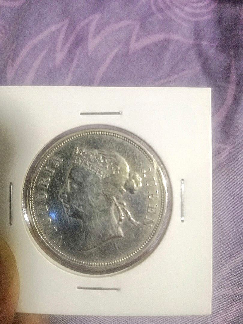 Straits Settlements fifty cents 1898 Queen Victoria coin, Hobbies & Toys, Memorabilia ...