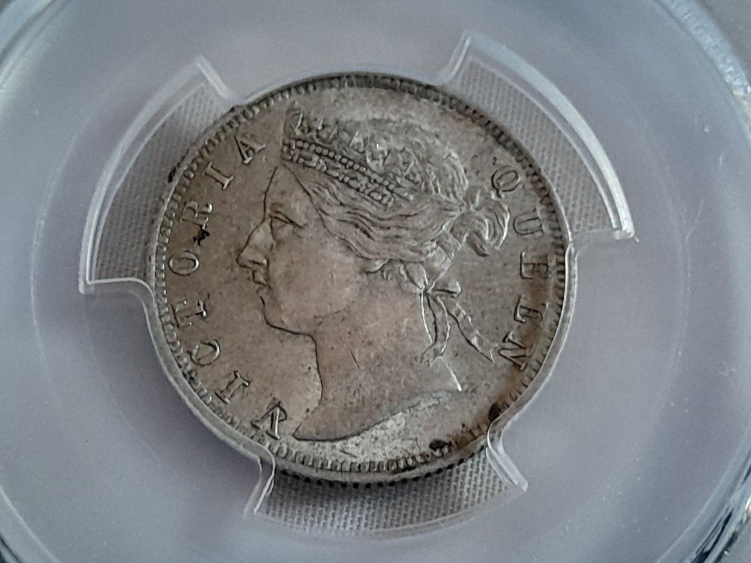 Straits Settlements Queen Victoria 20 Cents Silver Coin 1900 PCGS AU55, Hobbies & Toys ...