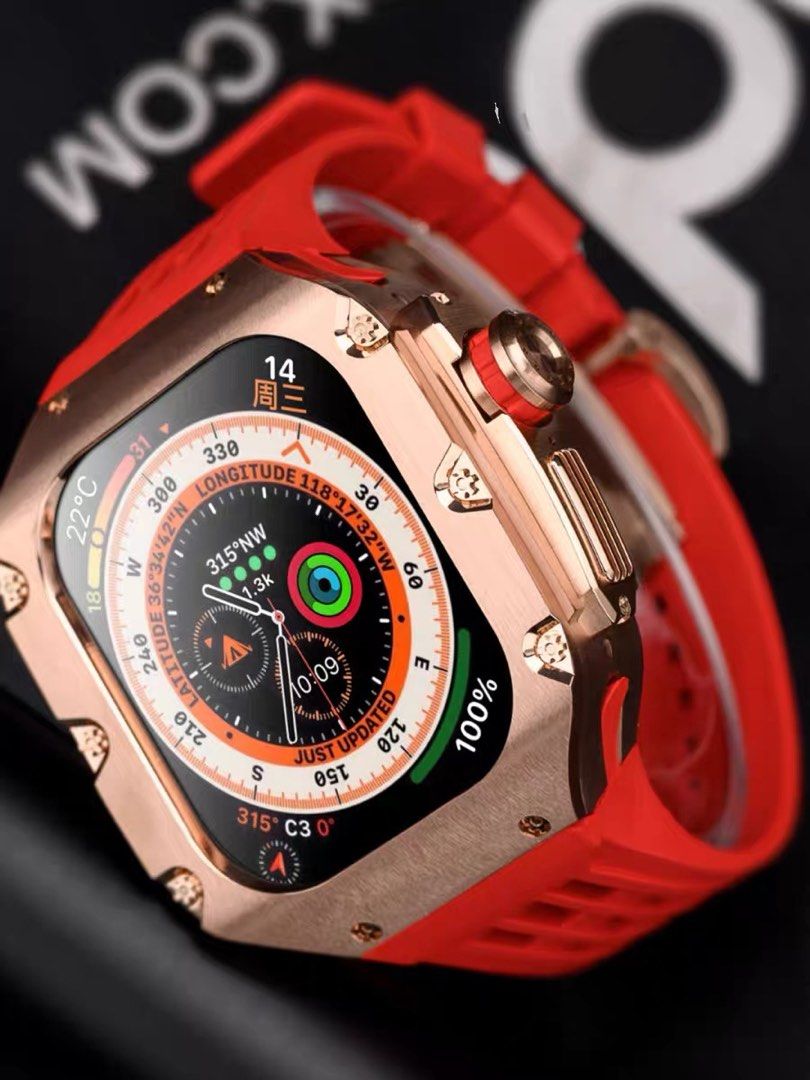 Style RM Fluoroelastomer Band Titanium Case Retrofit Kits For Apple ...