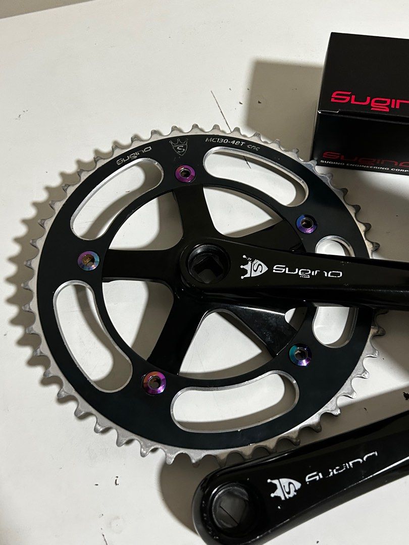 Sugino RD4 Track Crankset for fixie, Sports Equipment, Bicycles & Parts, Parts & Accessories on ...